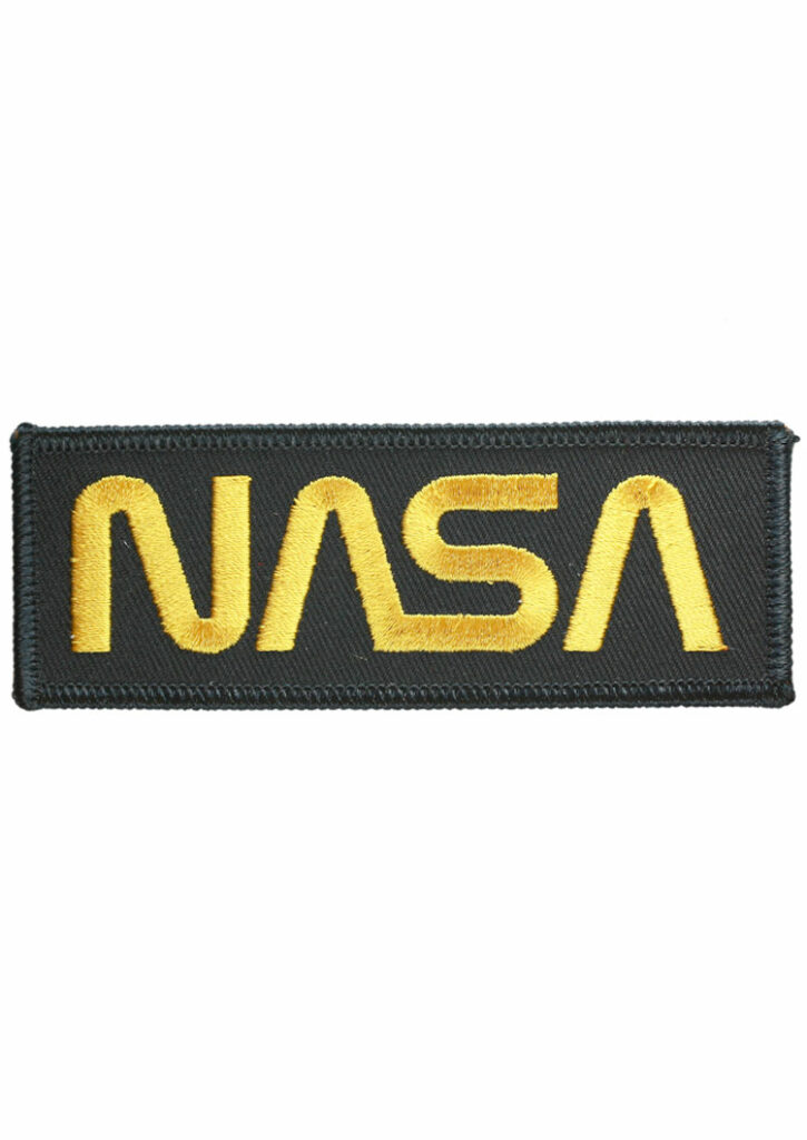NASA Worm (Gold on Black) Embroidered Patch – Astronomy Now Shop